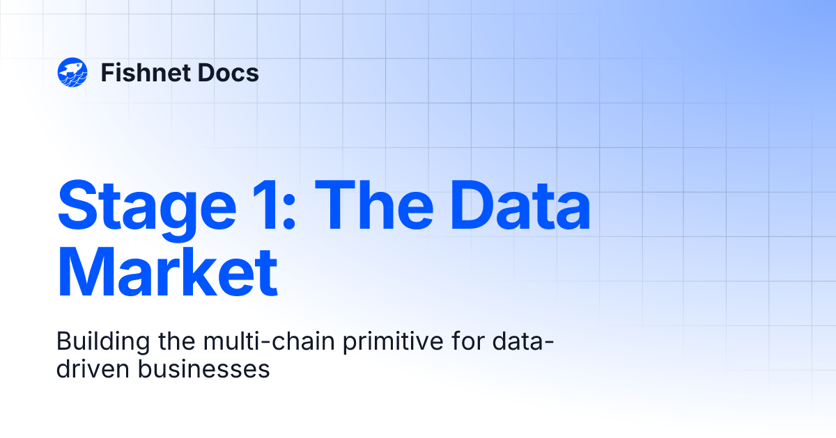 Stage 1: The Data Market | Fishnet Docs